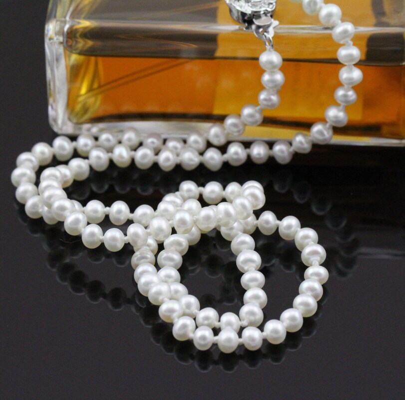 Small Pearl Necklace4mm Tiny Pearl Necklacewhite Freshwater - Etsy