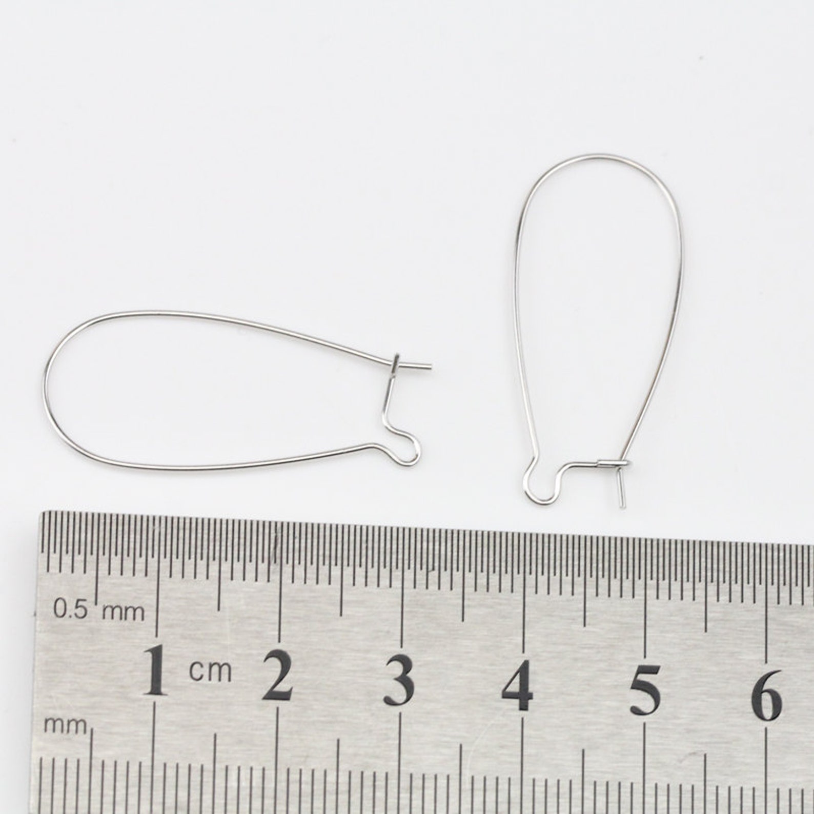 Sterling Silver Hook for Dangling Earrings,kidney Shape Dangle,silver ...