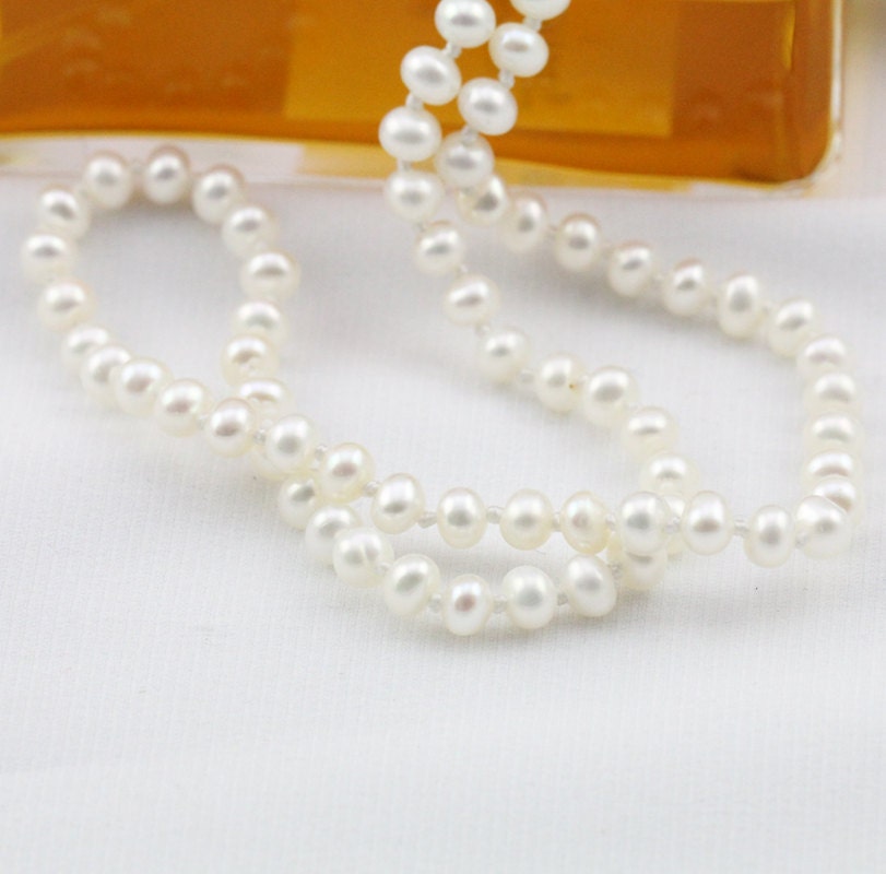 Small Pearl Necklace4mm Tiny Pearl Necklacewhite Freshwater - Etsy