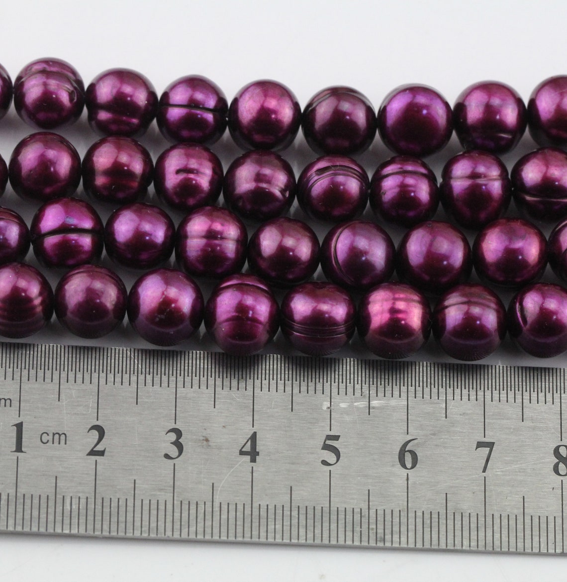 8mm Wine Red Pearl Strand,freshwater Potato Pearl Bead Wholesale,large ...