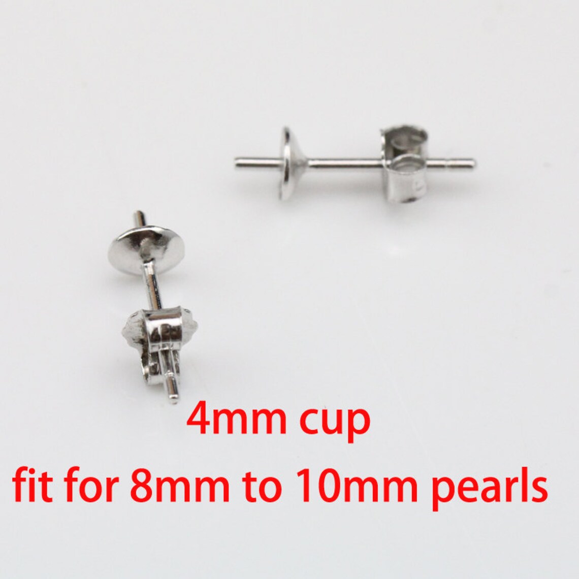 Sterling Silver Posts3mm4mm5mm Earring Cup and 1mm Pegs for - Etsy