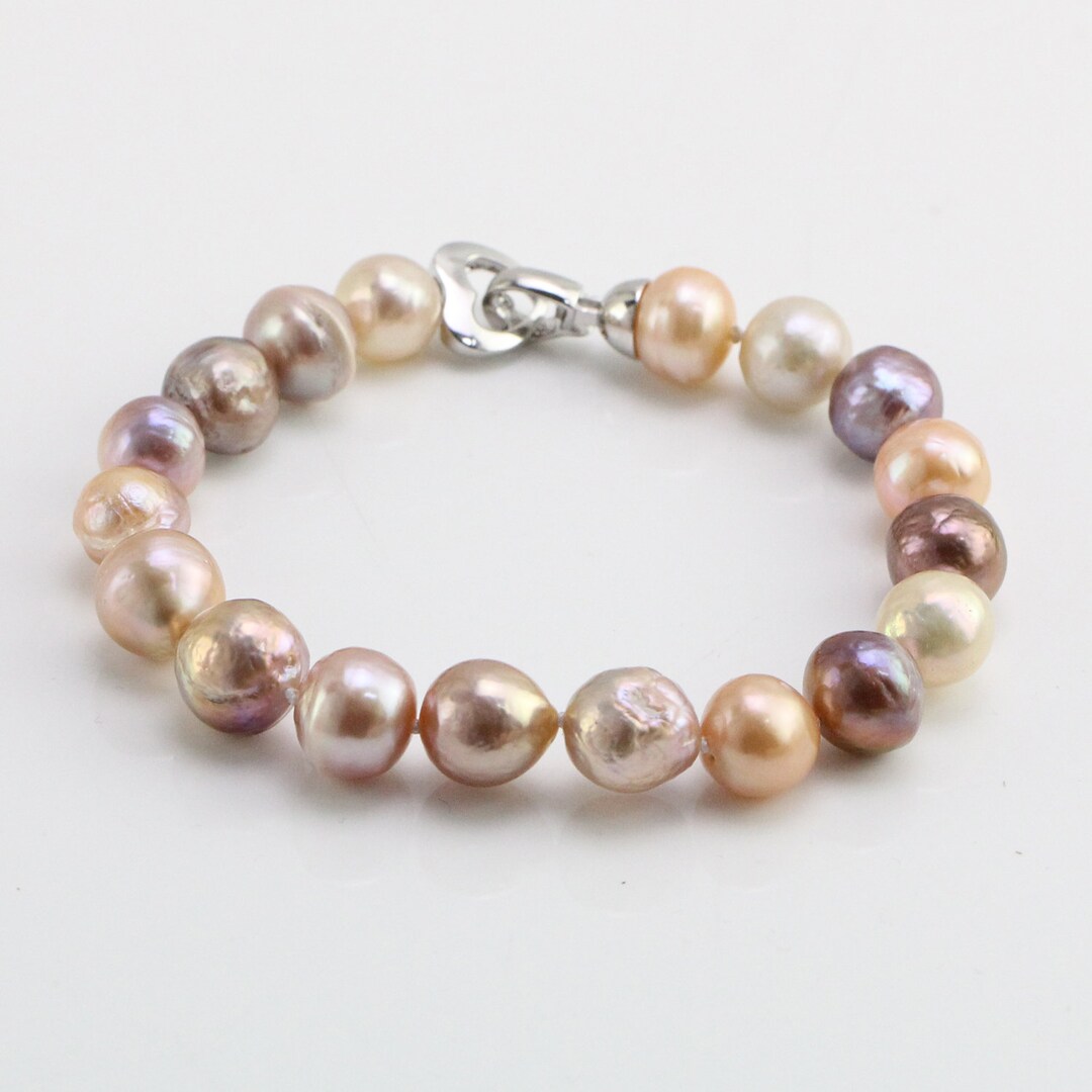 Baroque Pearl Bracelet,natural Color Edion Pearl Bracelet, Multi ...