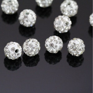 8mm Rhinestone Ball,shining Bling Ball,polymer Clay Crystal Ball ...