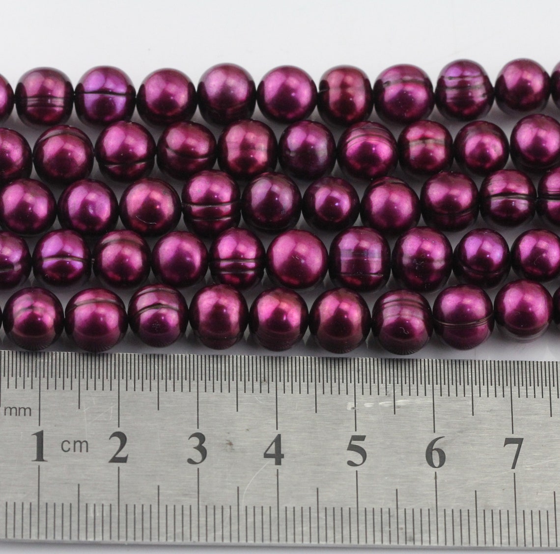 10mm Wine Red Pearl Strandfreshwater Potato Pearl Beadnear - Etsy