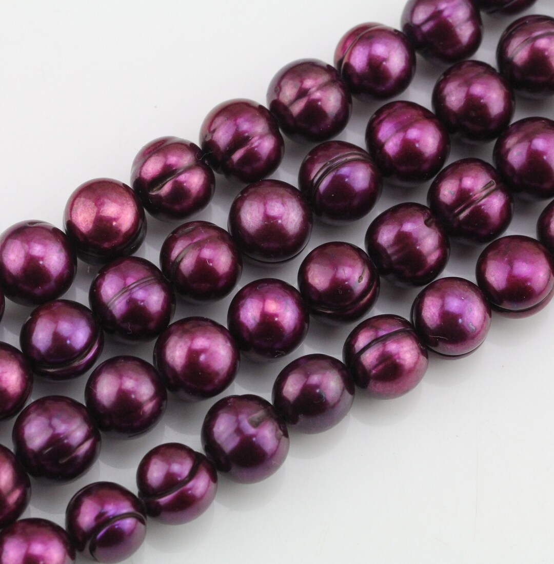 8mm Wine Red Pearl Strand,freshwater Potato Pearl Bead Wholesale,large ...