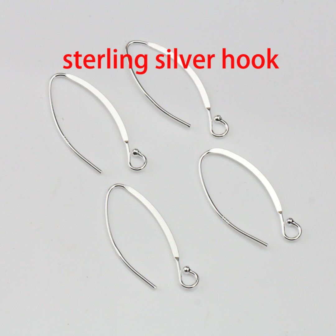 Sterling Silver Hook for Dangling Earrings,silver 925 With White Gold ...