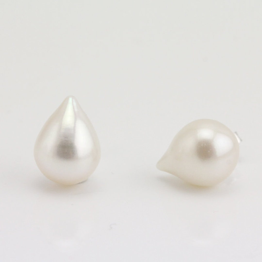 Drop Pearl Stud Earring,freshwater Pearl Earring Stud,genuine Pearl ...