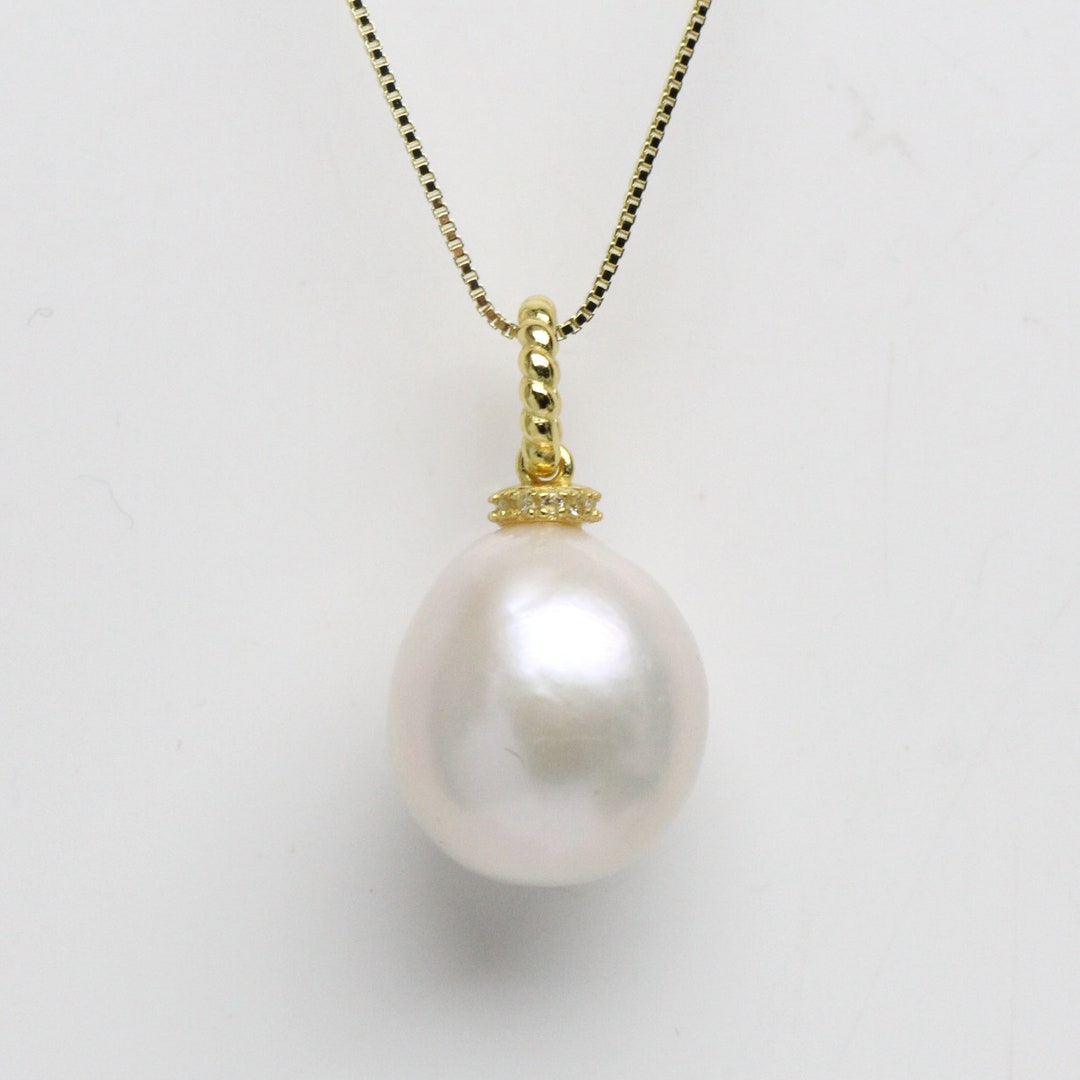 12-13mm Large Pearl Pendant,ivory White Freshwater Pearl Pendant ...