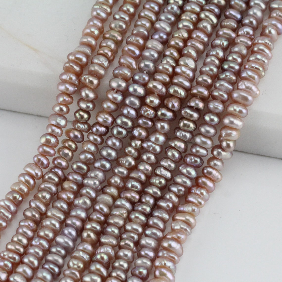 4-5mm Natural Lavender Pink Color Small Baroque Pearl - Etsy