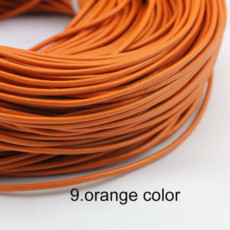2mm Leather Cordgenuine Leather String Cordorange Colorrose - Etsy