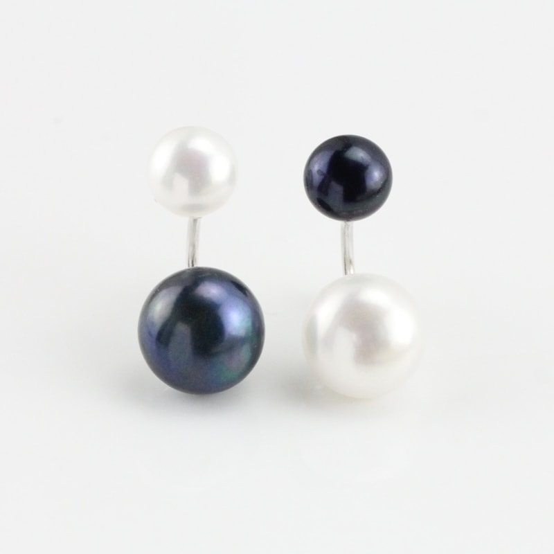 Double Pearl Earring - Etsy