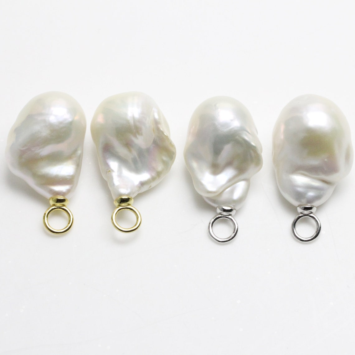 Detachable Pearl Earrings,large Baroque Pearl Pairs With Loop at Top ...