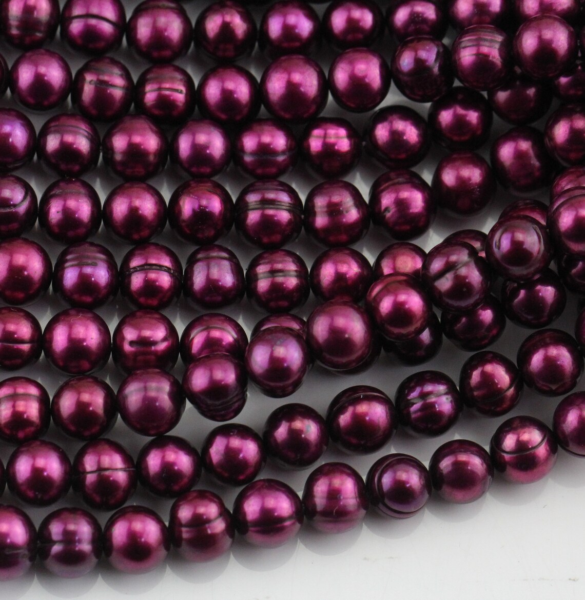 10mm Wine Red Pearl Strandfreshwater Potato Pearl Beadnear - Etsy