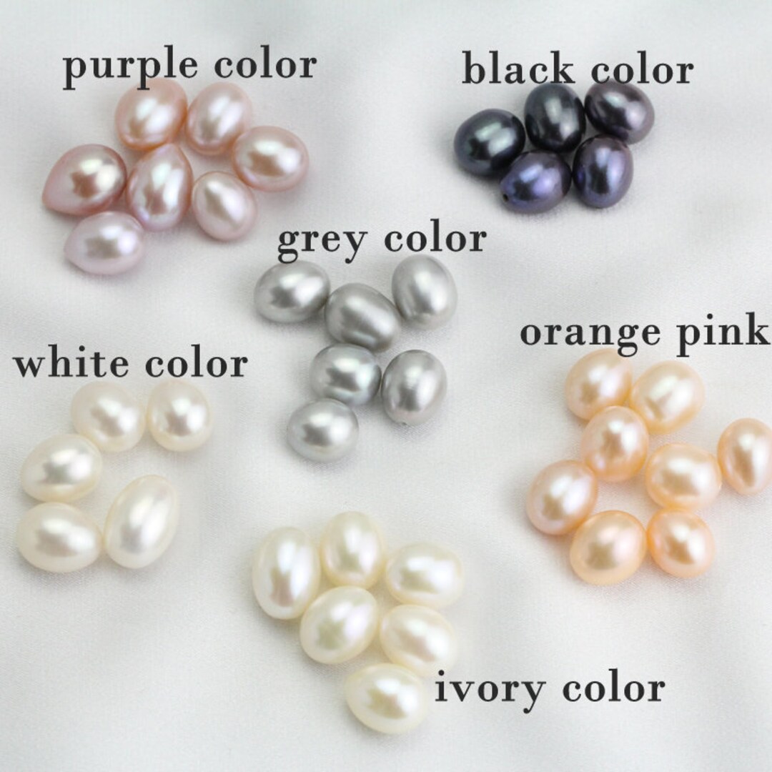 8.5-9mm AAA Drop Pearl Loose,rice Pearls,white,ivory,pink,purple,grey ...