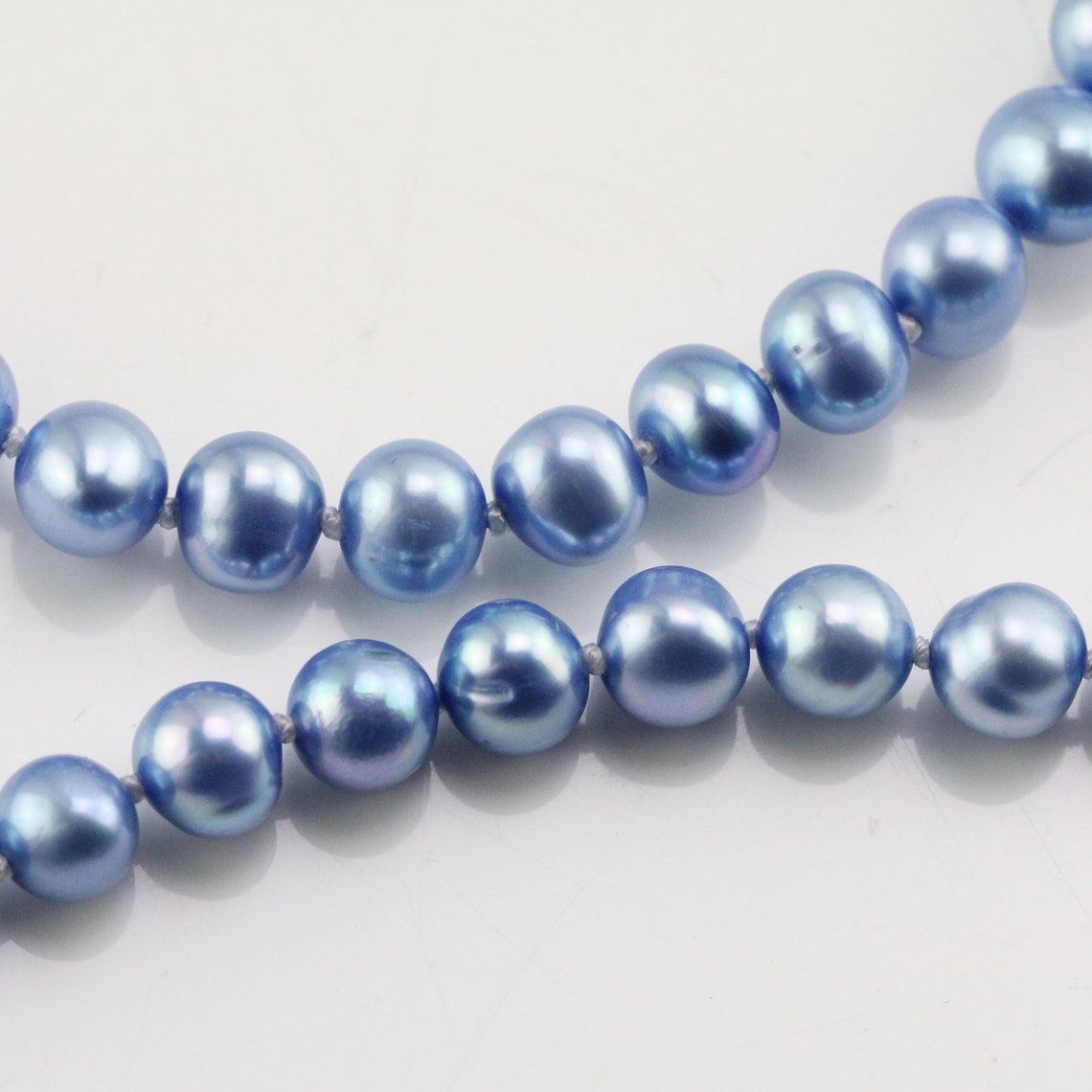 6.5-7.5mm Blue Color Freshwater Pearl Necklacepearl Choker | Etsy