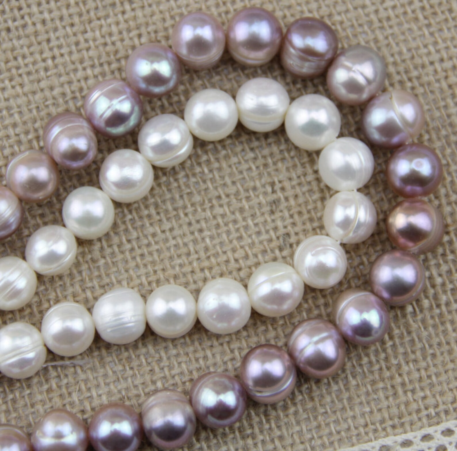 10mm Natural Freshwater Pearl Bead Strands Potato Near Round | Etsy