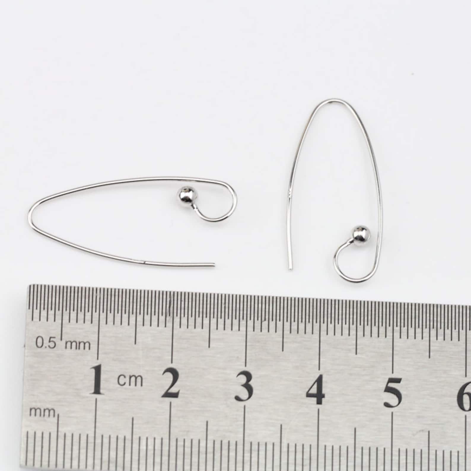 Sterling Silver Hook for Dangling Earrings,silver 925 With White Gold ...