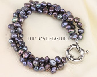 3 strand pearl | Etsy