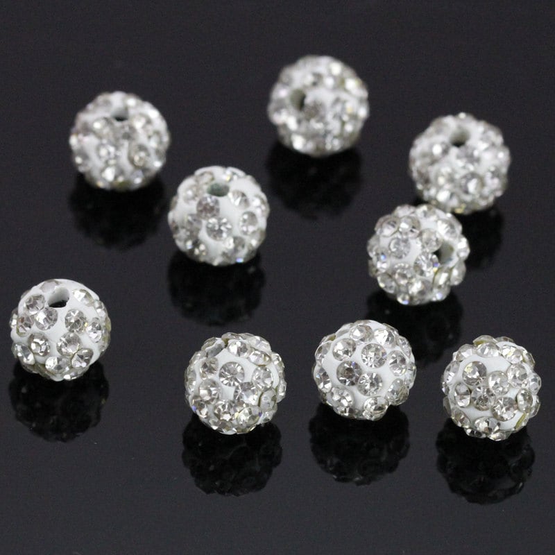 8mm Rhinestone Ballshining Bling Ballpolymer Clay Crystal | Etsy
