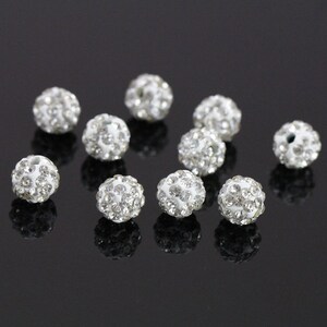 8mm Rhinestone Ball,shining Bling Ball,polymer Clay Crystal Ball ...