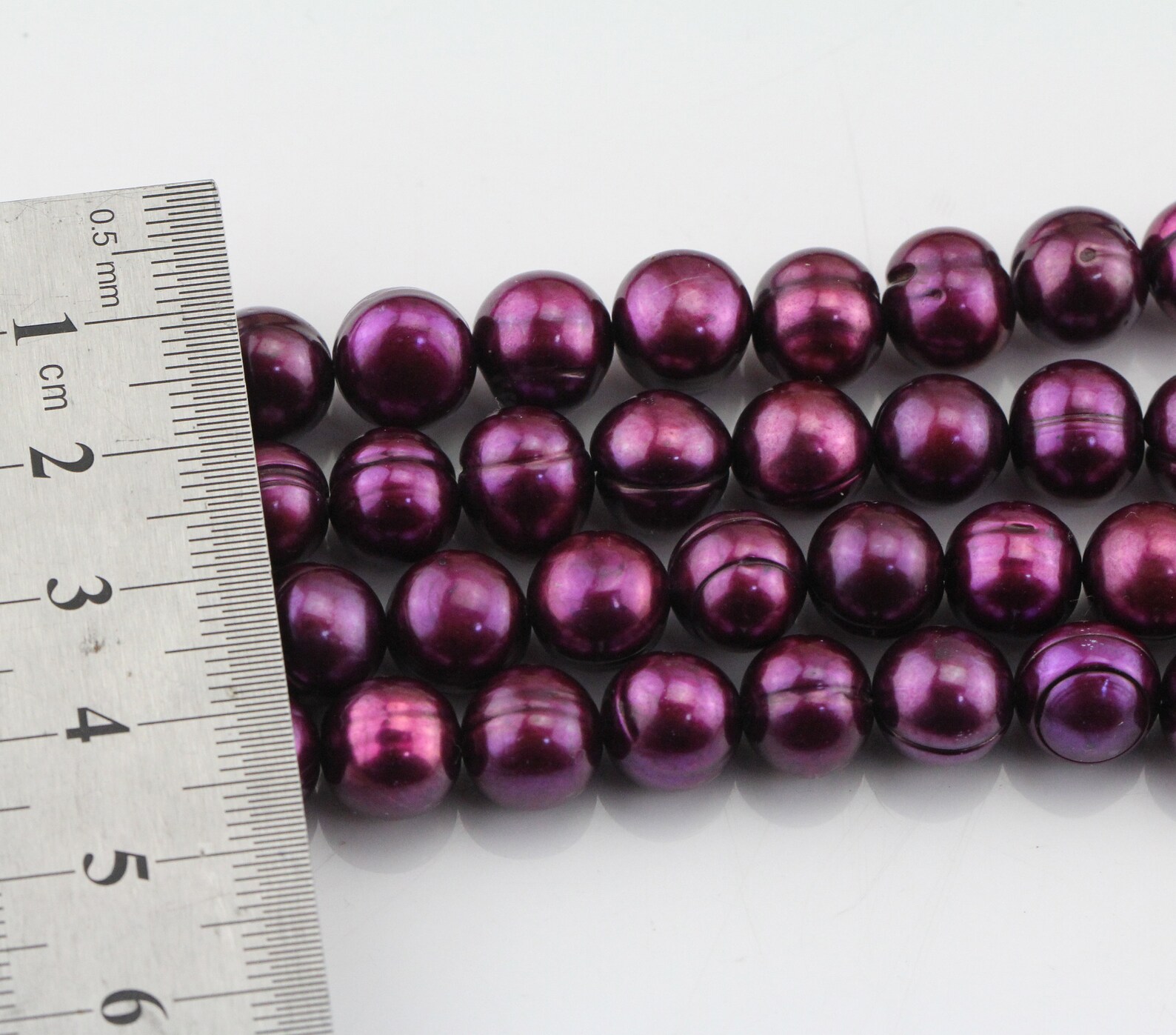 8mm Wine Red Pearl Strand,freshwater Potato Pearl Bead Wholesale,large ...