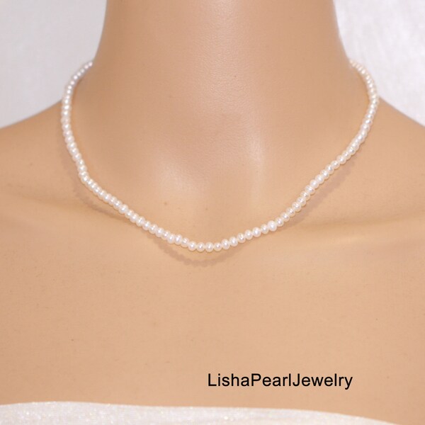 Seed Pearl Necklace - Etsy
