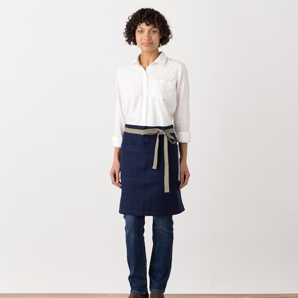 Navy Blue Apron - Etsy