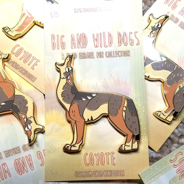 Coyote Enamel Pin - Etsy