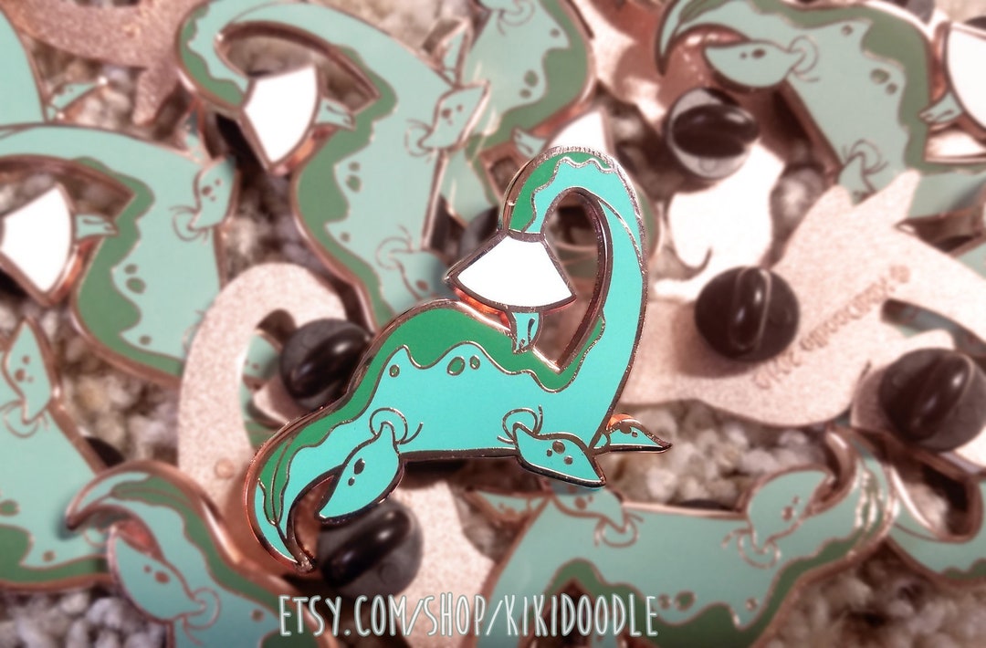 Cone of Shame Coned Mythology Pin - Nessie Loch Ness Monster - 1.75 ...
