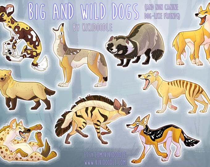Big and Wild Dogs: Misc Canines and Others Vinyl Sticker - Etsy