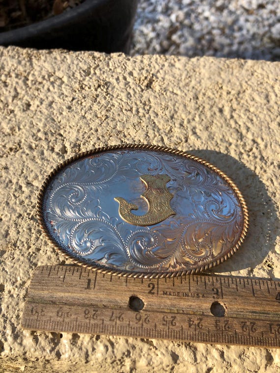 Classic Vintage Montana Silversmiths Initial J Monogr… - Gem