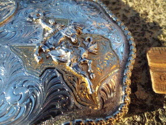 Classic Vintage Montana Silversmiths Western Engraved… - Gem