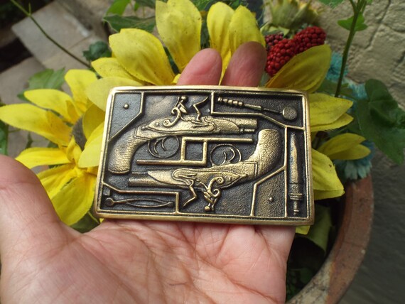 Classic Vintage Solid Brass BTS Flint Lock Guns Belt … - Gem