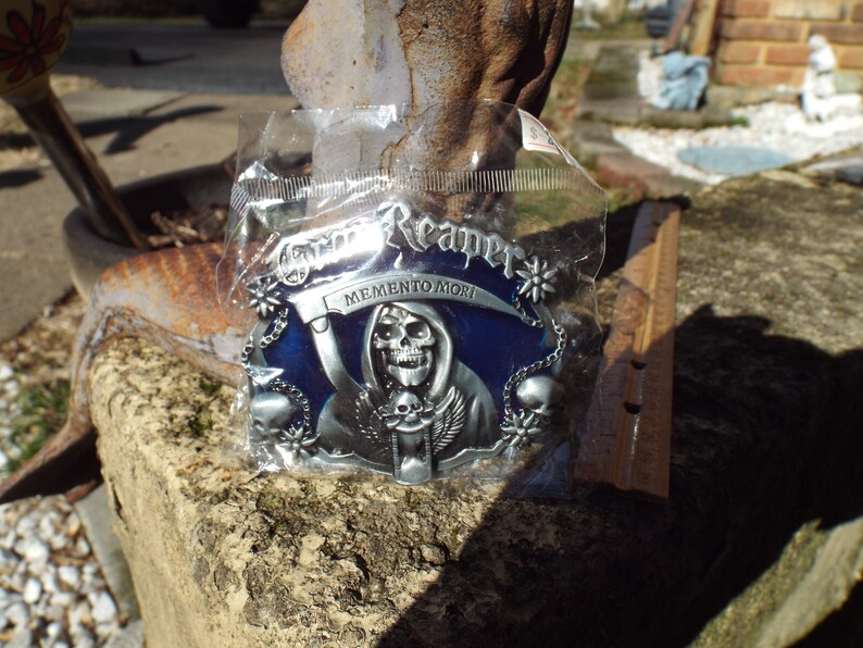 Classic Vintage Grim Reaper Memento Mori Belt Buckle Old New - Etsy UK