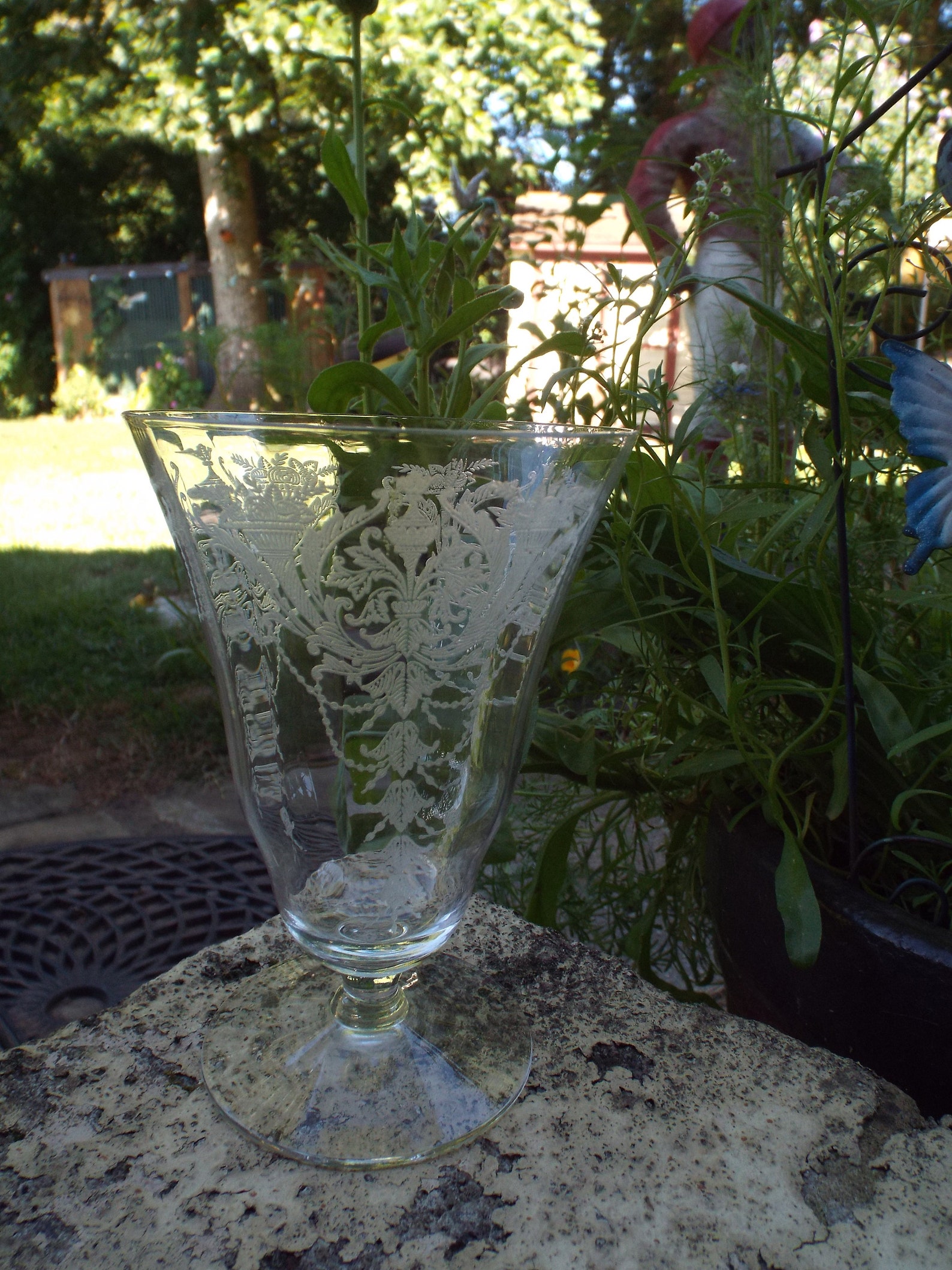 Gorgeous 1931 Morgantown Glass Works- CARLTON Stem Glass # Etch 778 ...