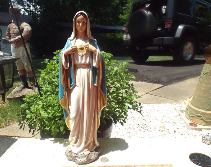 Hugh BC Catholic Immaculate Heart of Mary Figure Virgin Mary Resin ...