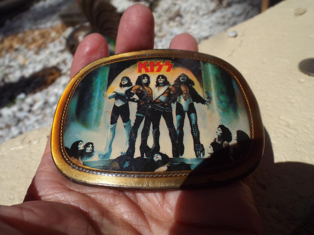KISS Pacifica Rock and Roll Music Band 70's Vintage Belt Buckle LOVE ...