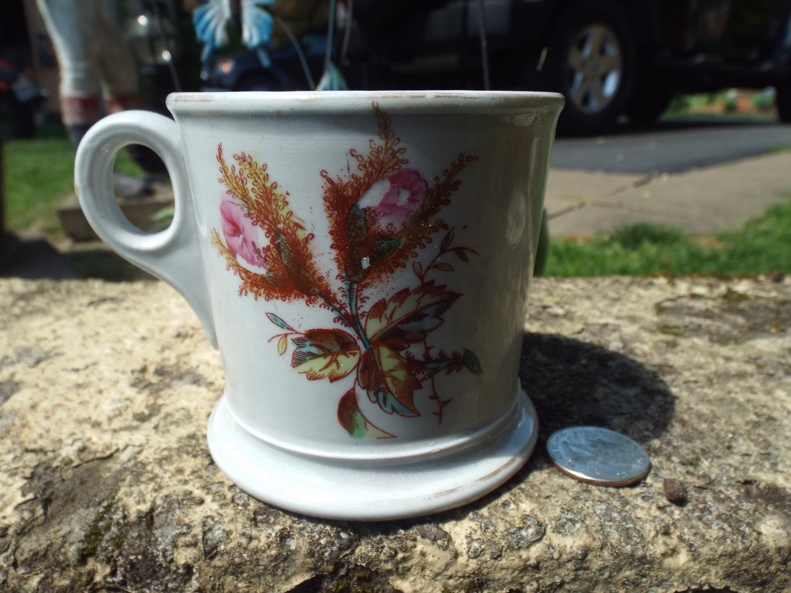 Rare Antique Moss Rose Ironstone Mug-empire Pottery Ironstone | Etsy