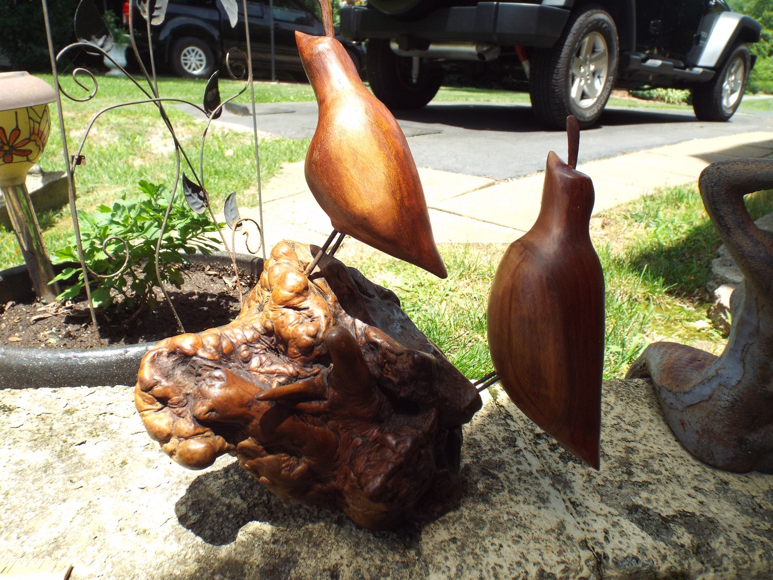 A Stunner........pair of Quail Hand Carved Wood Bird Decoy | Etsy