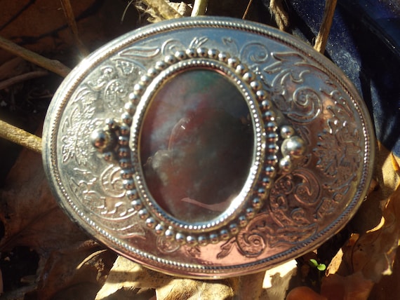 Classic Vintage Rust/Gray Stone Color Unique Mounted… - Gem