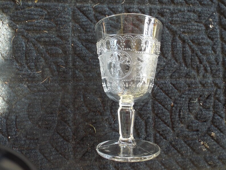 Fabulous Rare EAPG Glass Goblet-minerva Roman Medallion 1870 Adams and ...