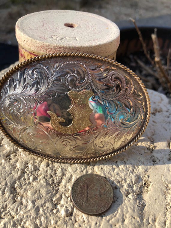 Classic Vintage Montana Silversmiths Initial J Monogr… - Gem