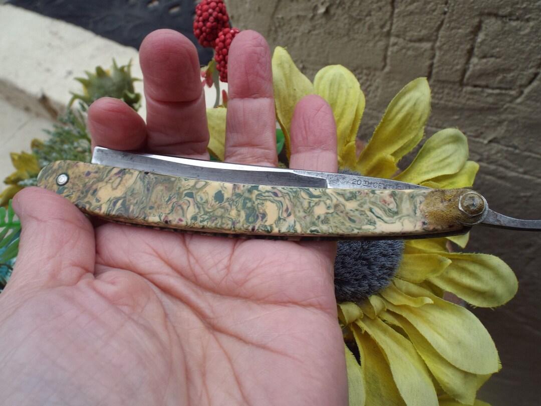 20TH Century MFG CO Chicago Illinois Straight Razor Marble Color - Etsy