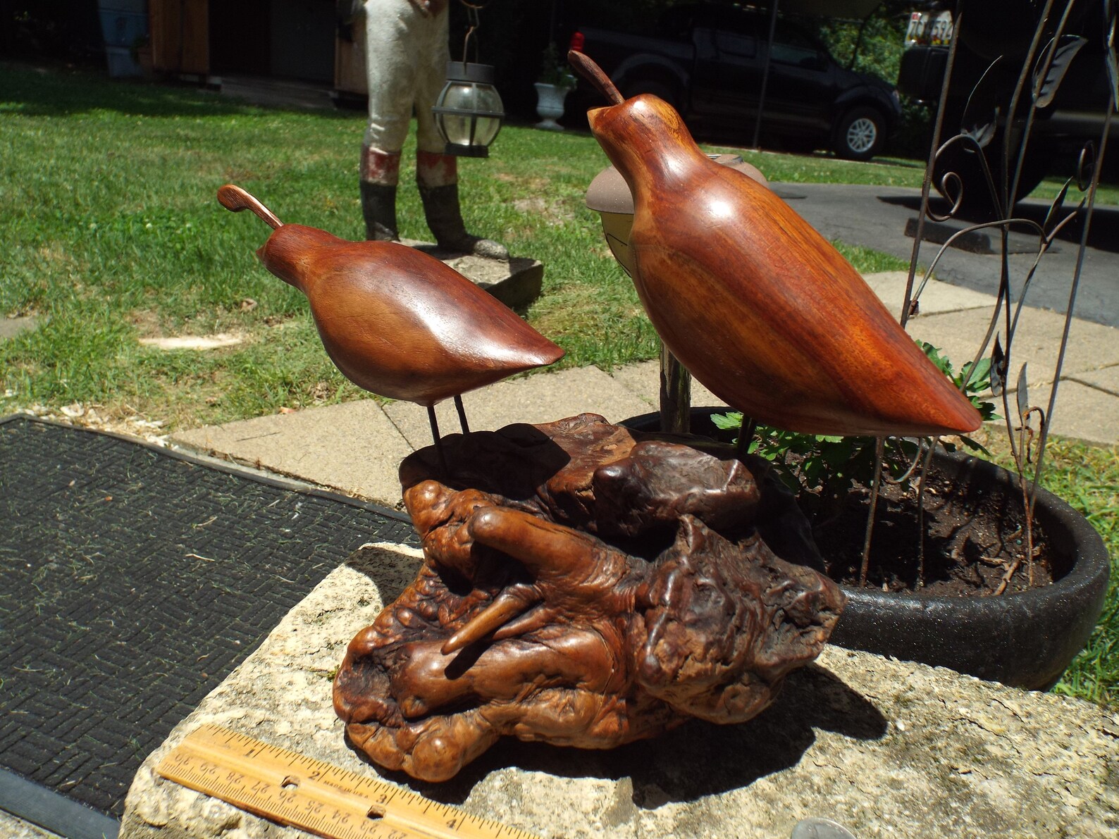 A Stunner........pair of Quail Hand Carved Wood Bird Decoy | Etsy