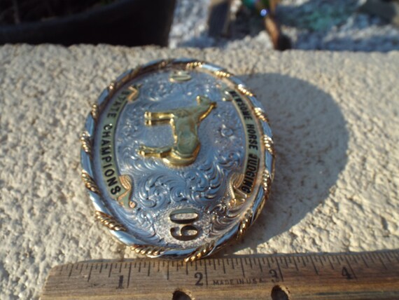 Classic Vintage Montana Silversmiths NEWSOME Horse J… - Gem