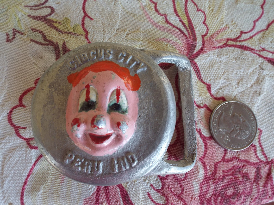 Very Rare Circus City Peru Indiana Clown Belt Buckle | Etsy