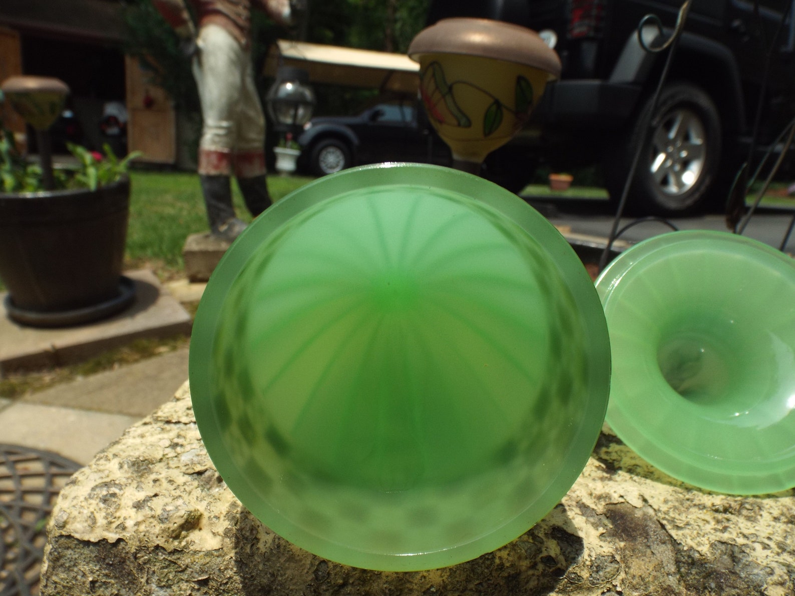 1920 Jadeite-jade Green Beaumont Glass Company #jar 20 Candy Urn Jar ...