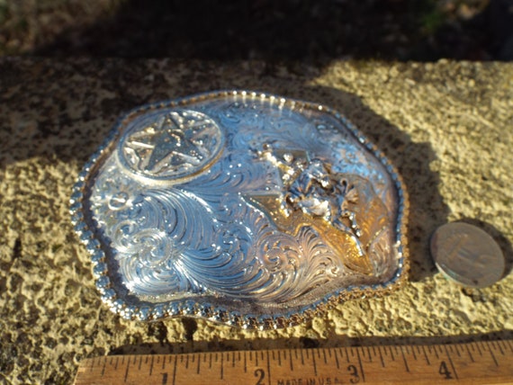 Classic Vintage Montana Silversmiths Western Engraved… - Gem