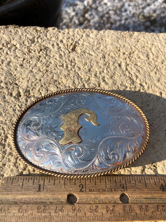 Classic Vintage Montana Silversmiths Initial J Monogr… - Gem