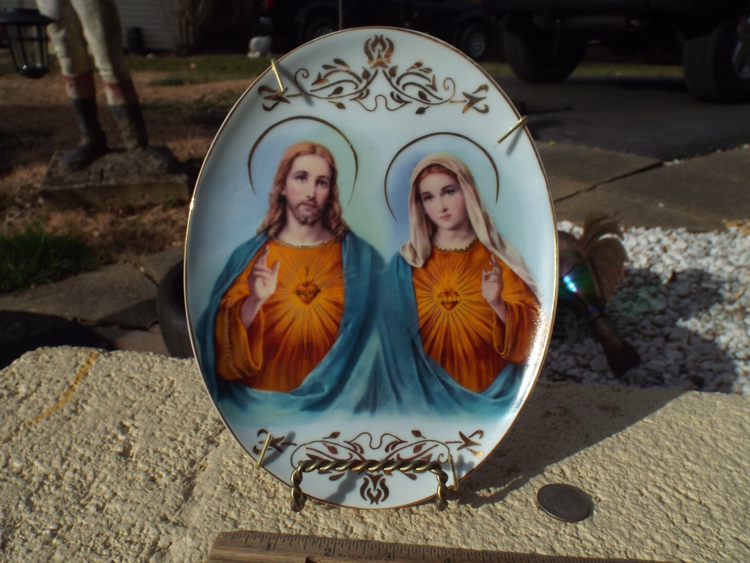 Christian Religious Jesus and Mary Plate - Etsy